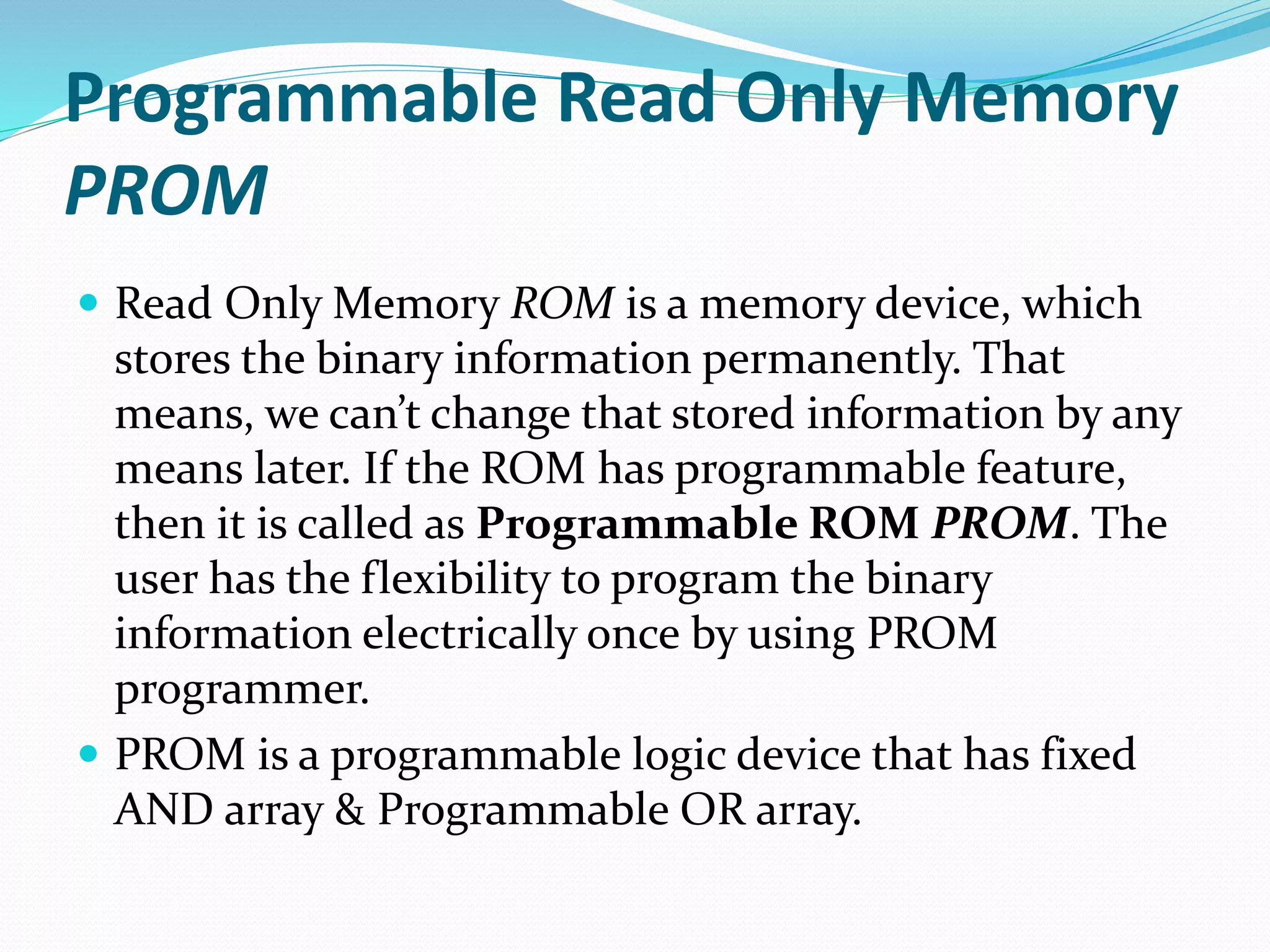 Memories in digital electronics | PPTX
