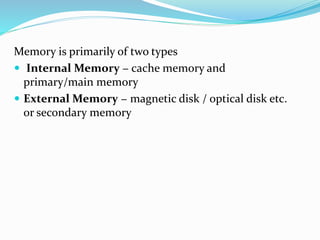 Memories in digital electronics | PPTX