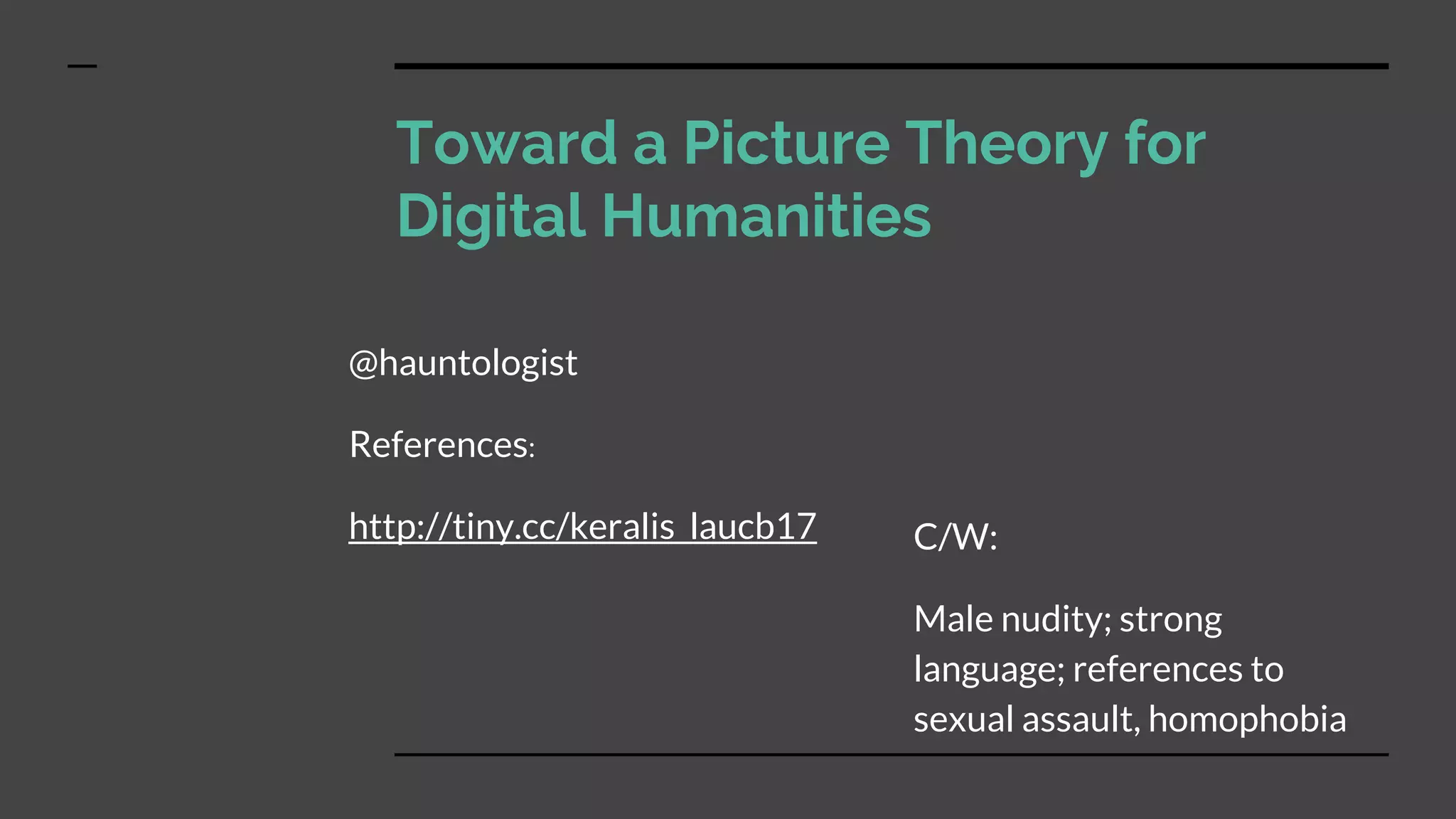 Memories, Memes, and Metadata: Toward a Picture Theory for Digital ...