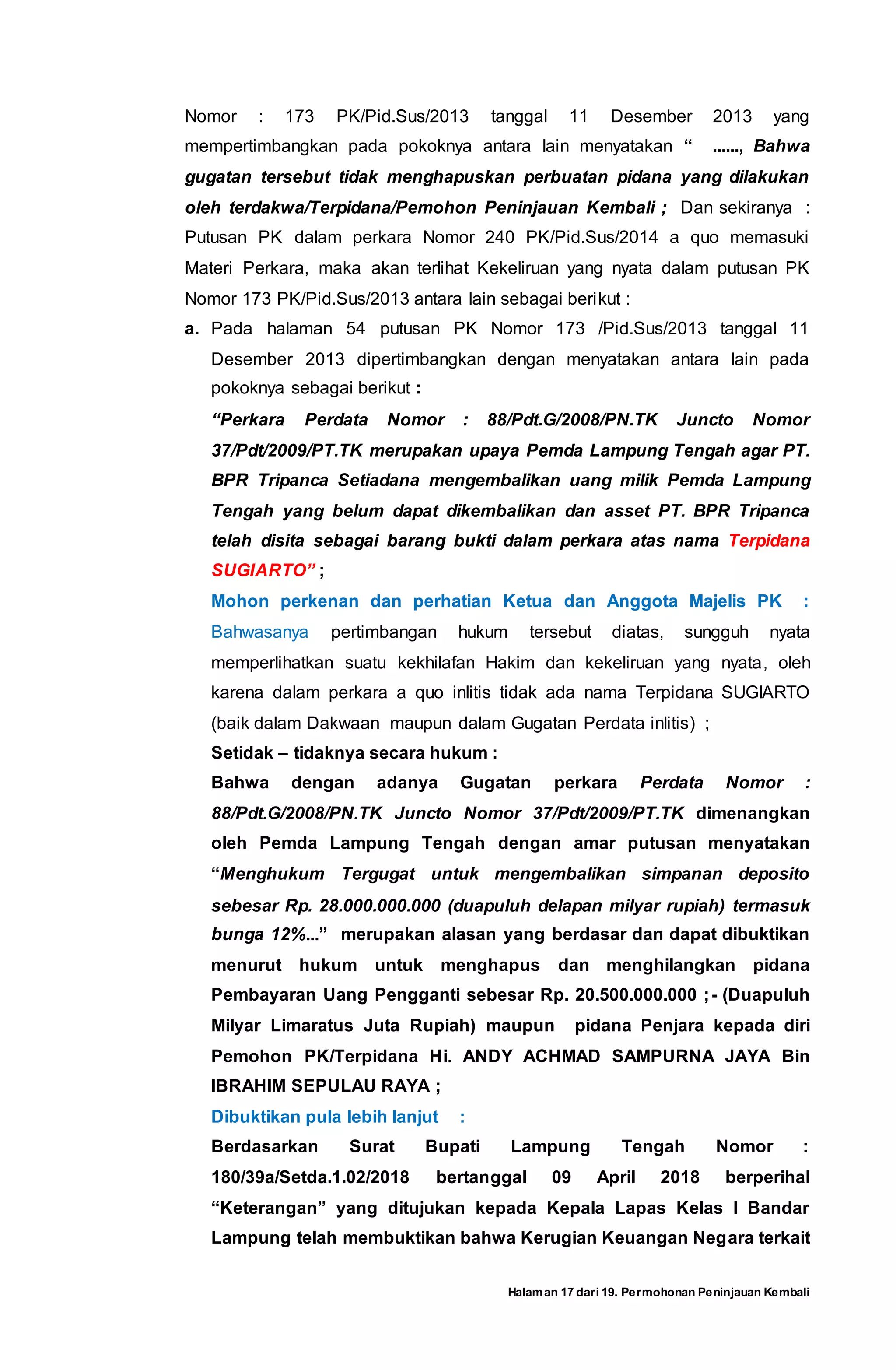 Memori pk iii edit | DOCX