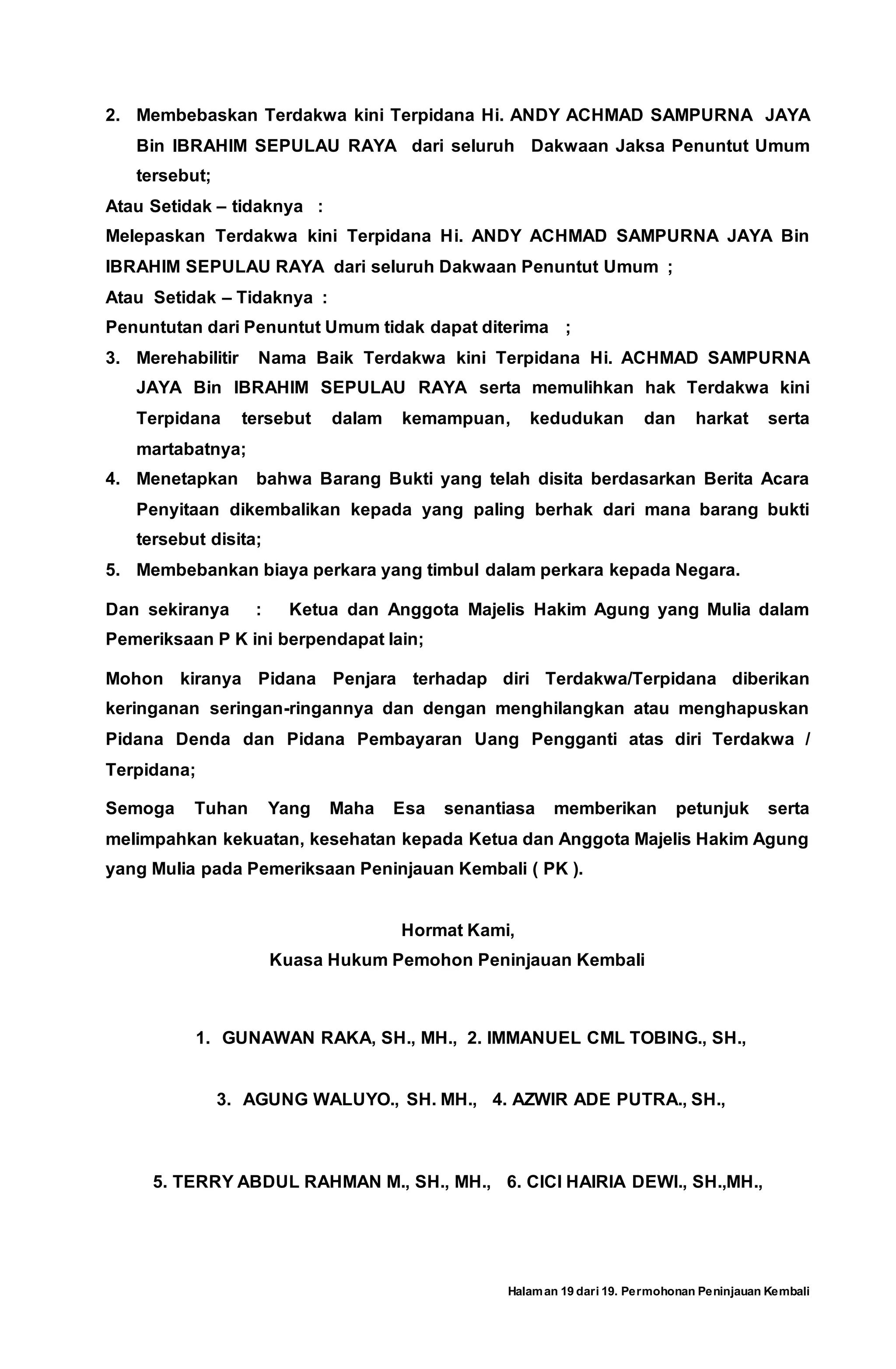 Memori pk iii edit | DOCX