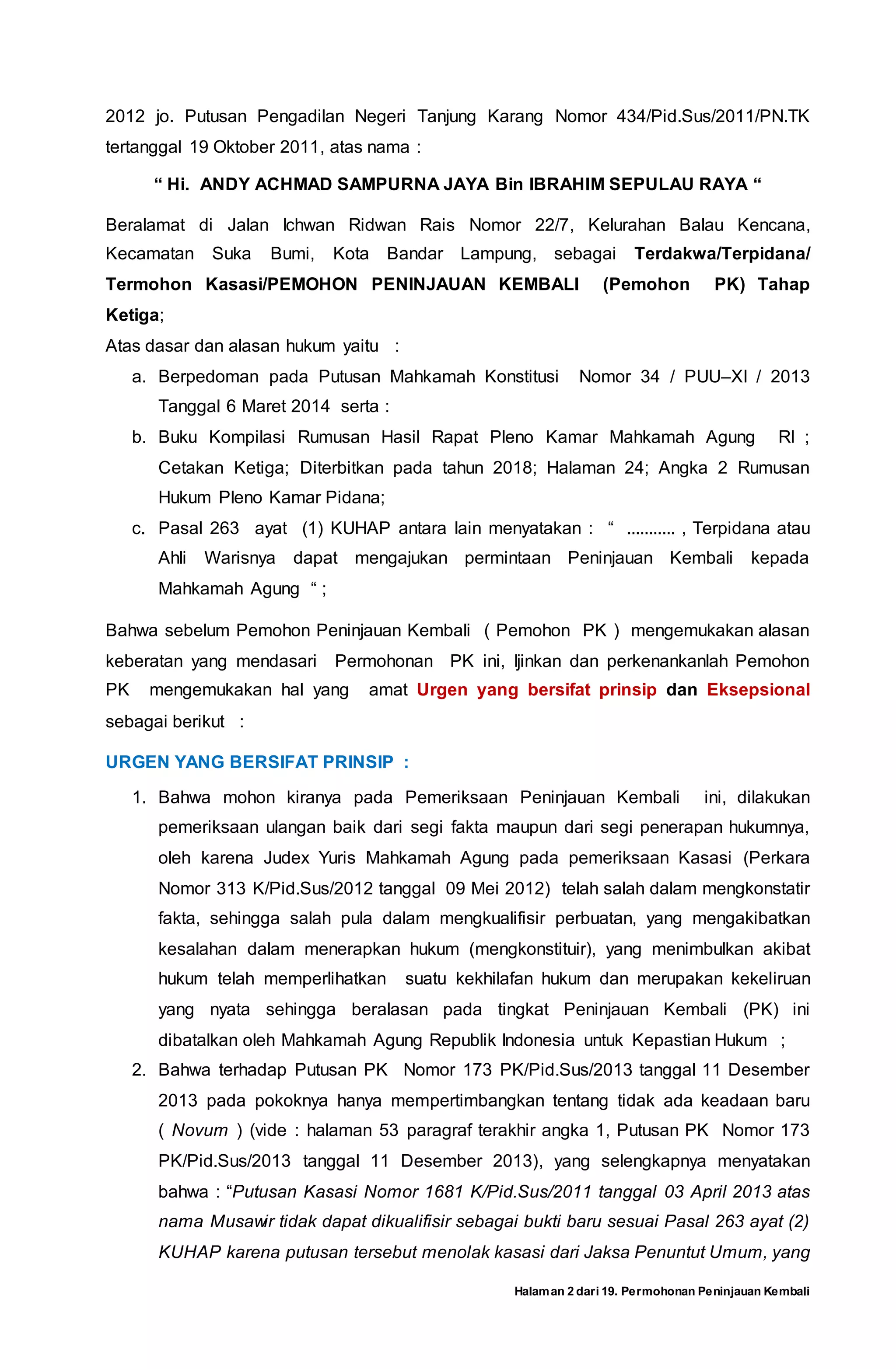 Memori pk iii edit | DOCX