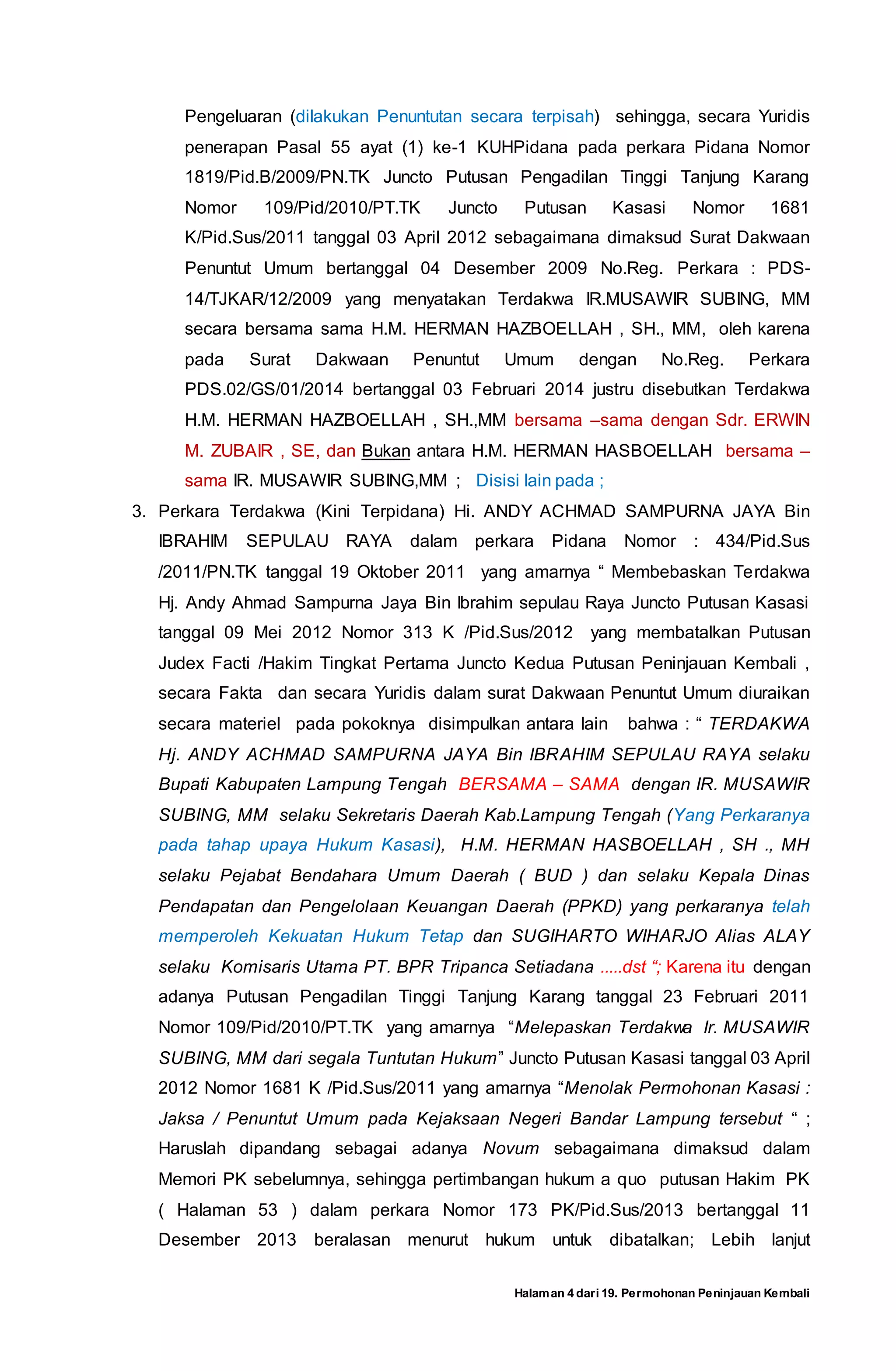 Memori pk iii edit | DOCX