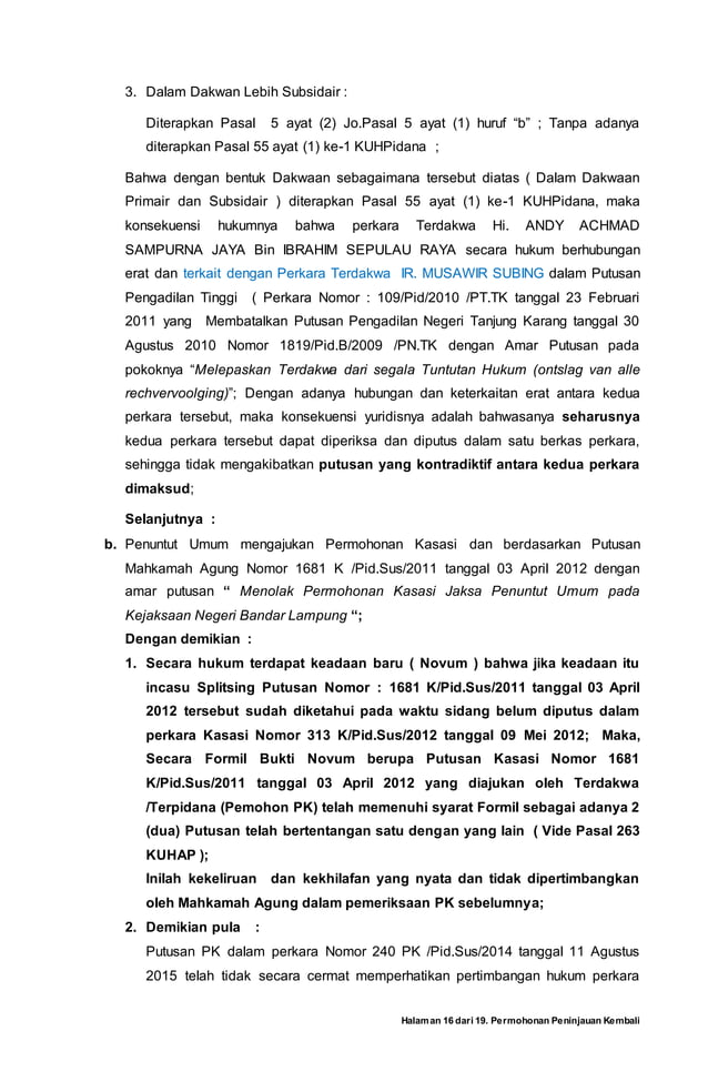 Memori pk iii edit | DOCX