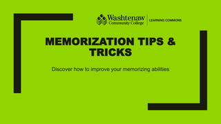 Memorization strategies [autosaved] | PPTX