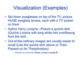 Memorization techniques to improve your life | PPT