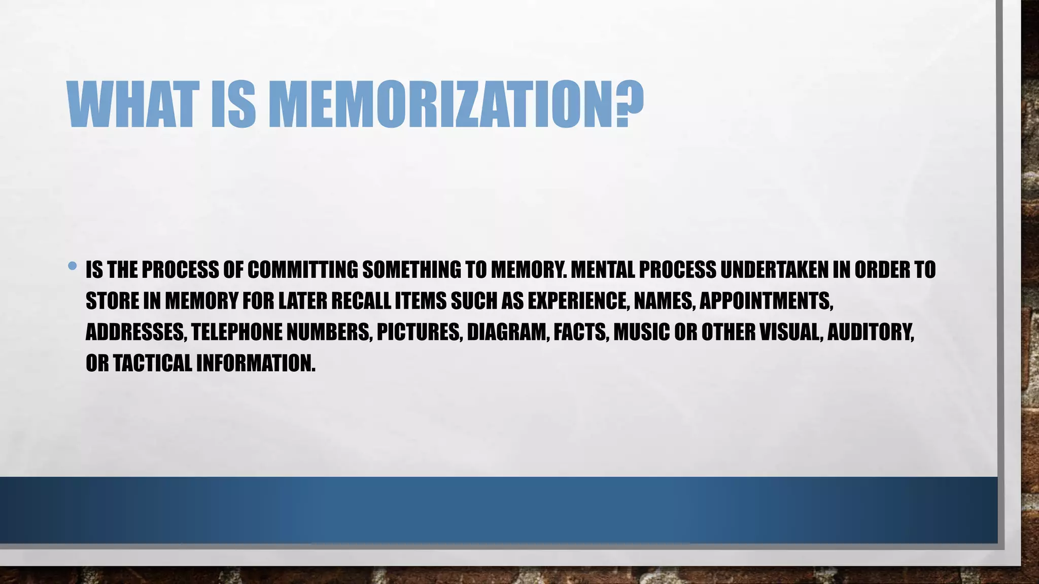 Memorized speech | PPTX