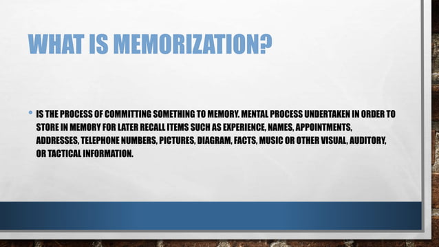 Memorized speech | PPTX