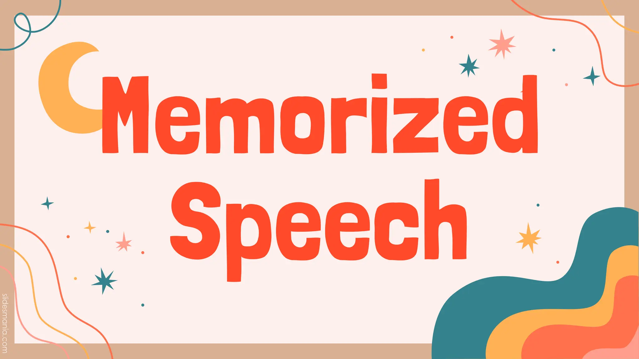 Memorized Speech and its different types | PPTX