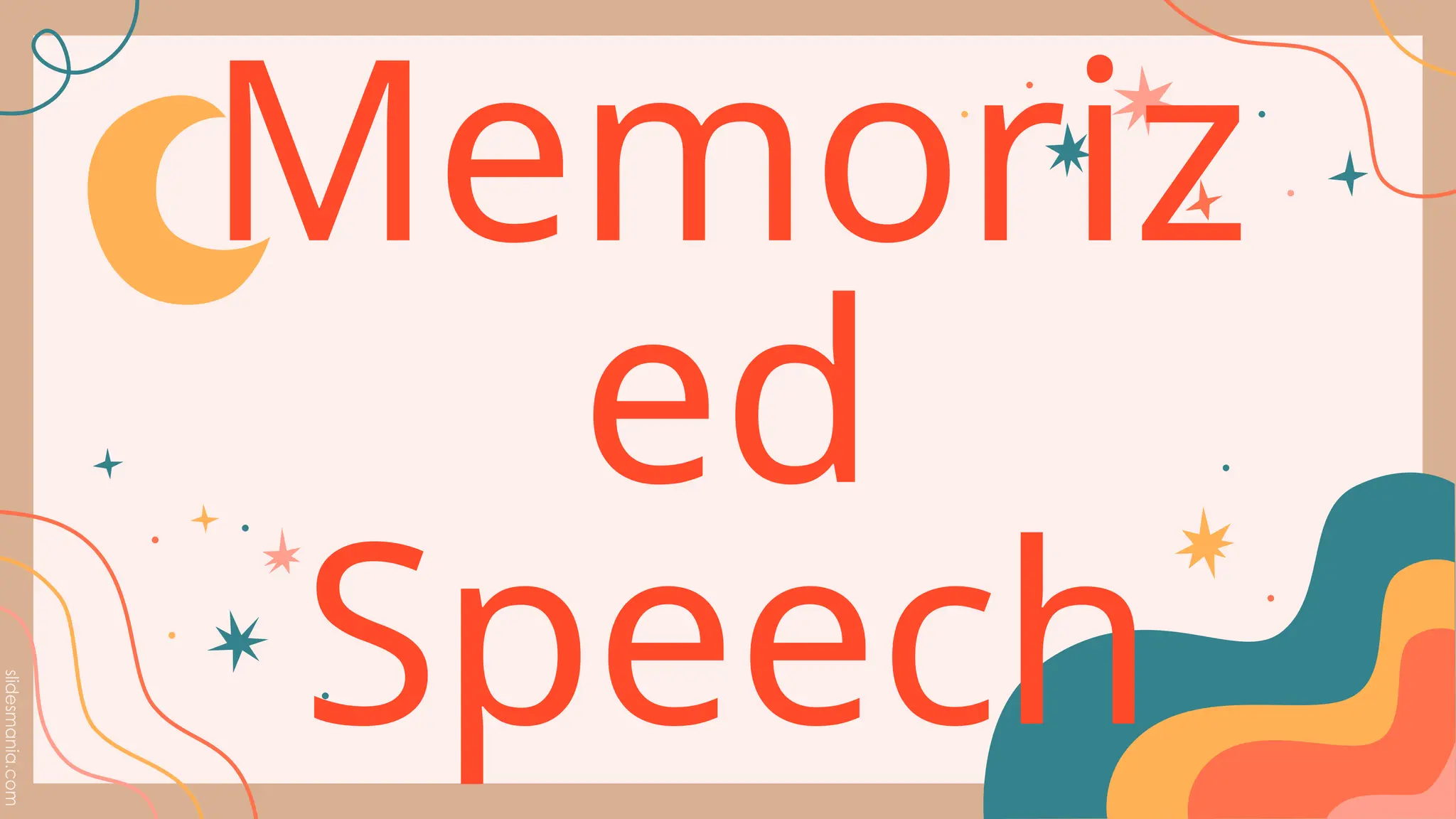 Memorized Speech in Oral Communication in context | PPTX