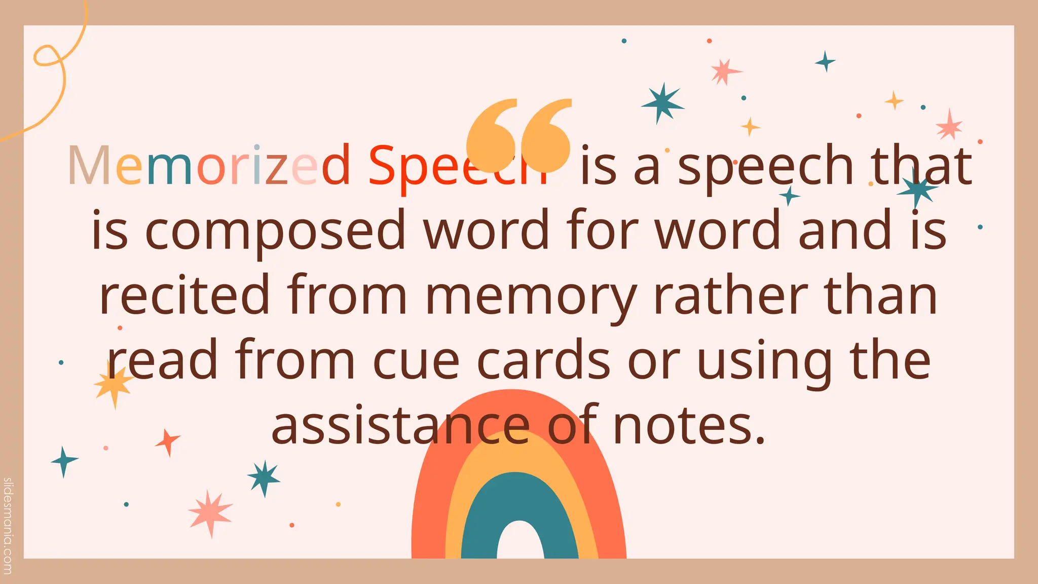 Memorized Speech in Oral Communication in context | PPTX
