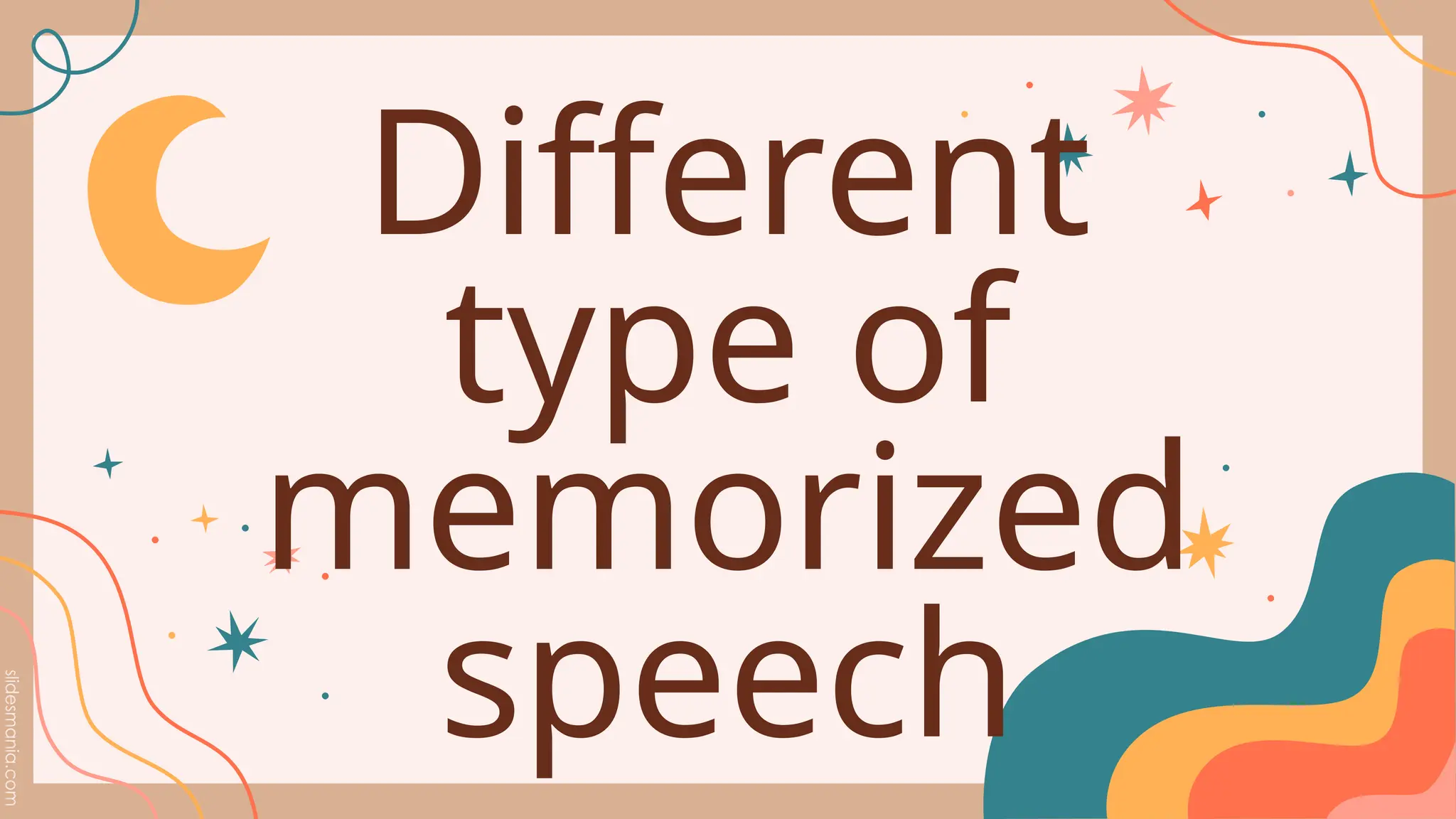 Memorized Speech in Oral Communication in context | PPTX