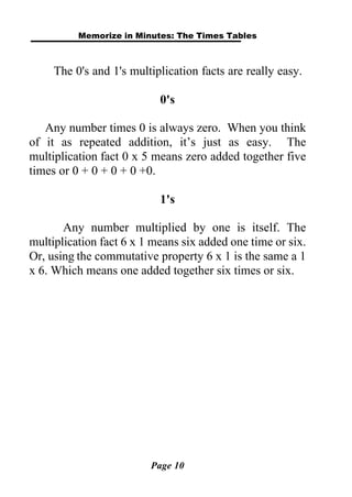Memorize Your Multiplication Tables | PDF