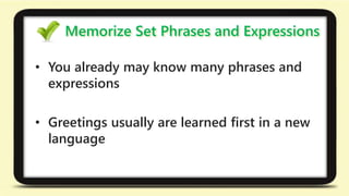 Memorizing Short Sentences - 短い文を覚える | PPTX