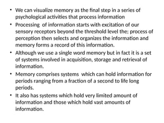 Everything to know about memory in psychology | PPTX