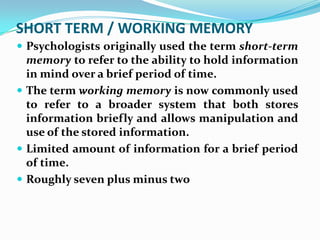 Memory | PPTX | Data Storage and Warehousing | Computing