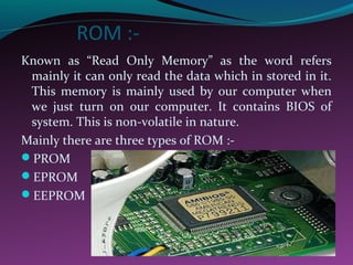 Computer Memory | PPT | Computing | Technology & Computing
