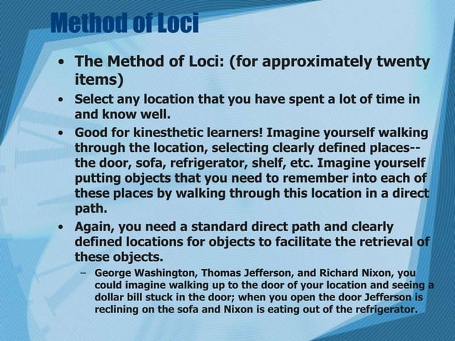 USING MEMORY EFFECTIVELY: Memorization Techniques | PPT