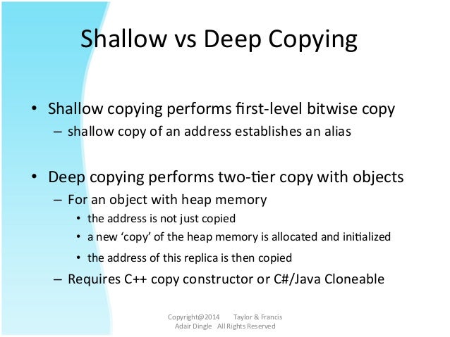 Software Design: Impact of Memory Usage (Copying, Cloning and Aliases)