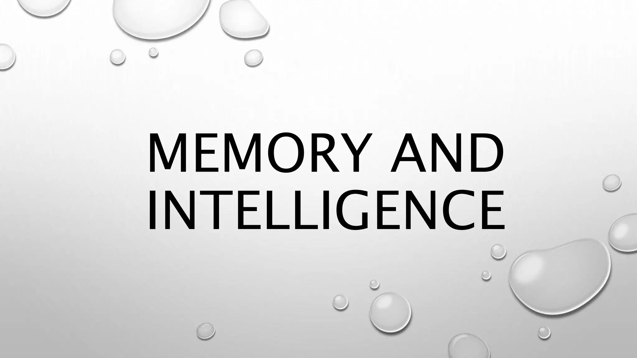 Memory,intelligence,AI and Web Design | PPT