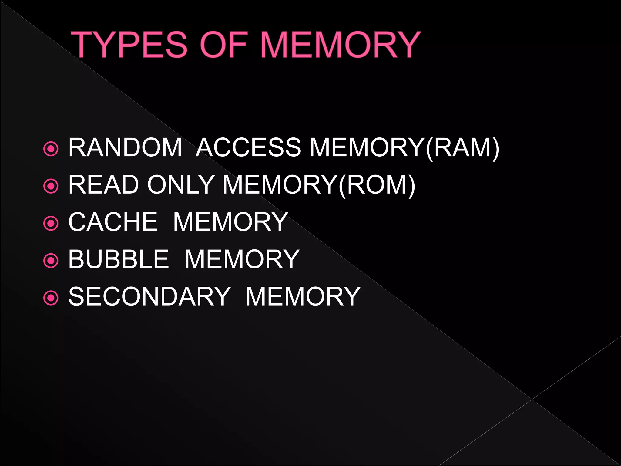 computer memory and its types | PPTX