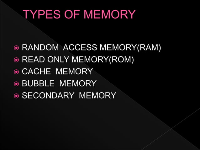 computer memory and its types | PPTX