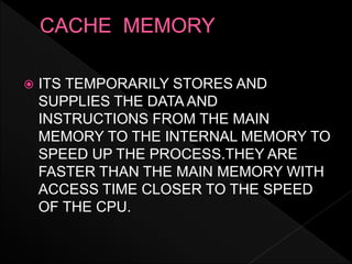 computer memory and its types | PPTX