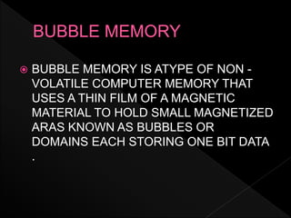 computer memory and its types | PPTX