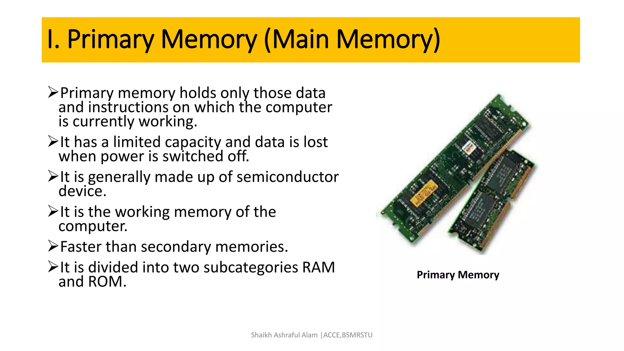 Computer Memory | PPTX