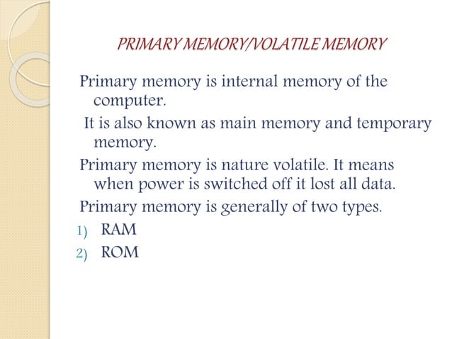 Memory / Storage Devices | PPTX