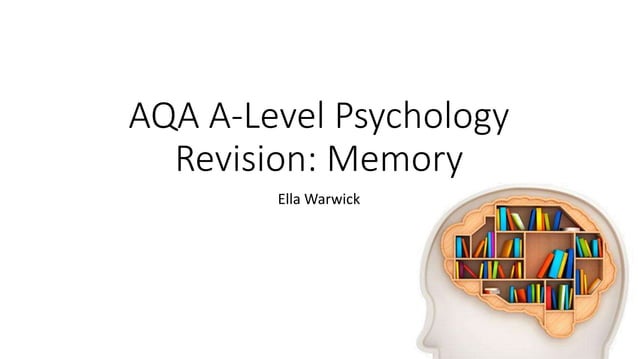 Memory - AQA A Level Psychology Revision | PPTX