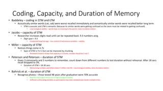 Memory - AQA A Level Psychology Revision | PPTX