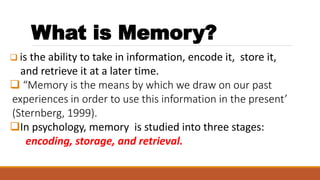 Human Memory | PPT