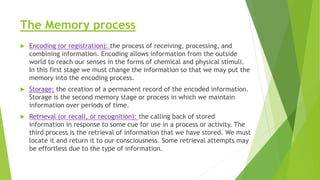 Memory(Medical Psychology) | PPTX