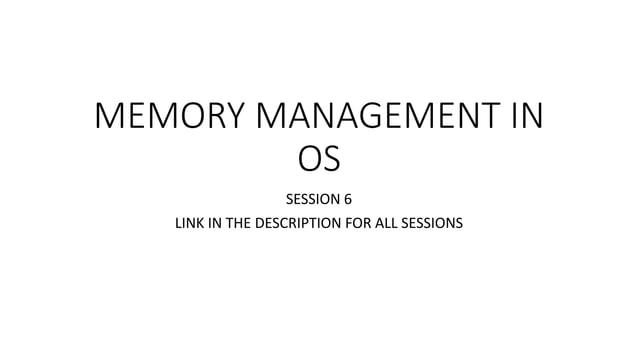 Memory management in operating system | Paging | Virtual memory | PPTX