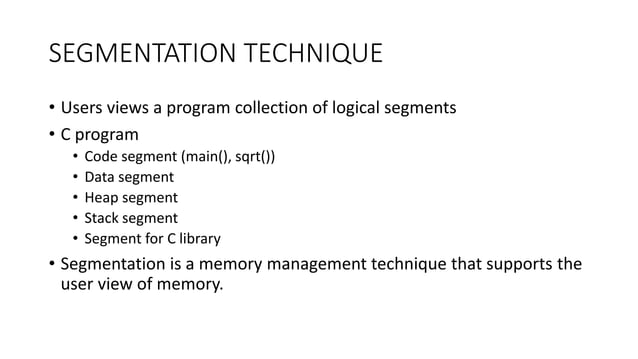 Memory management in operating system | Paging | Virtual memory | PPTX