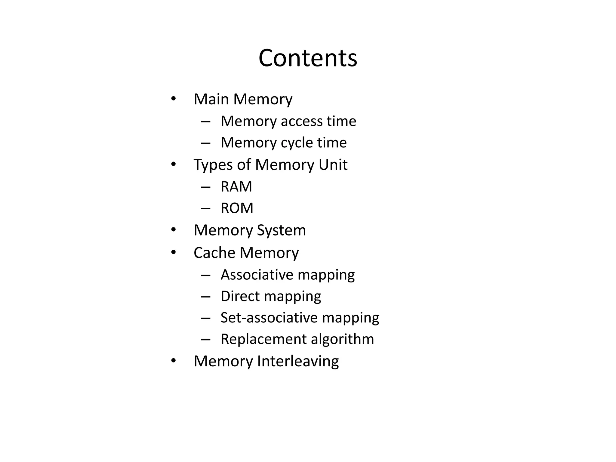 Memory (Computer Organization) | PDF