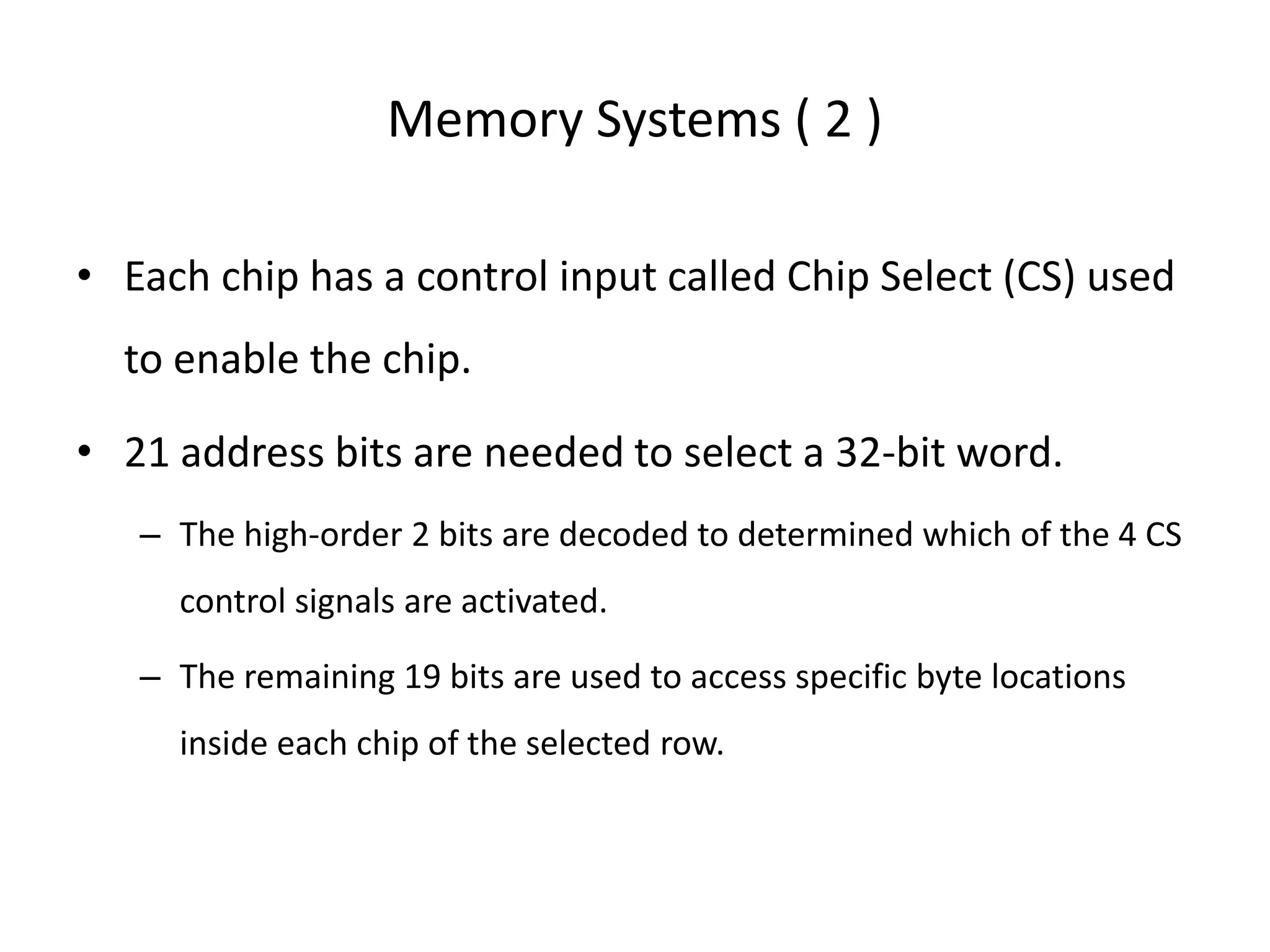 Memory (Computer Organization) | PDF