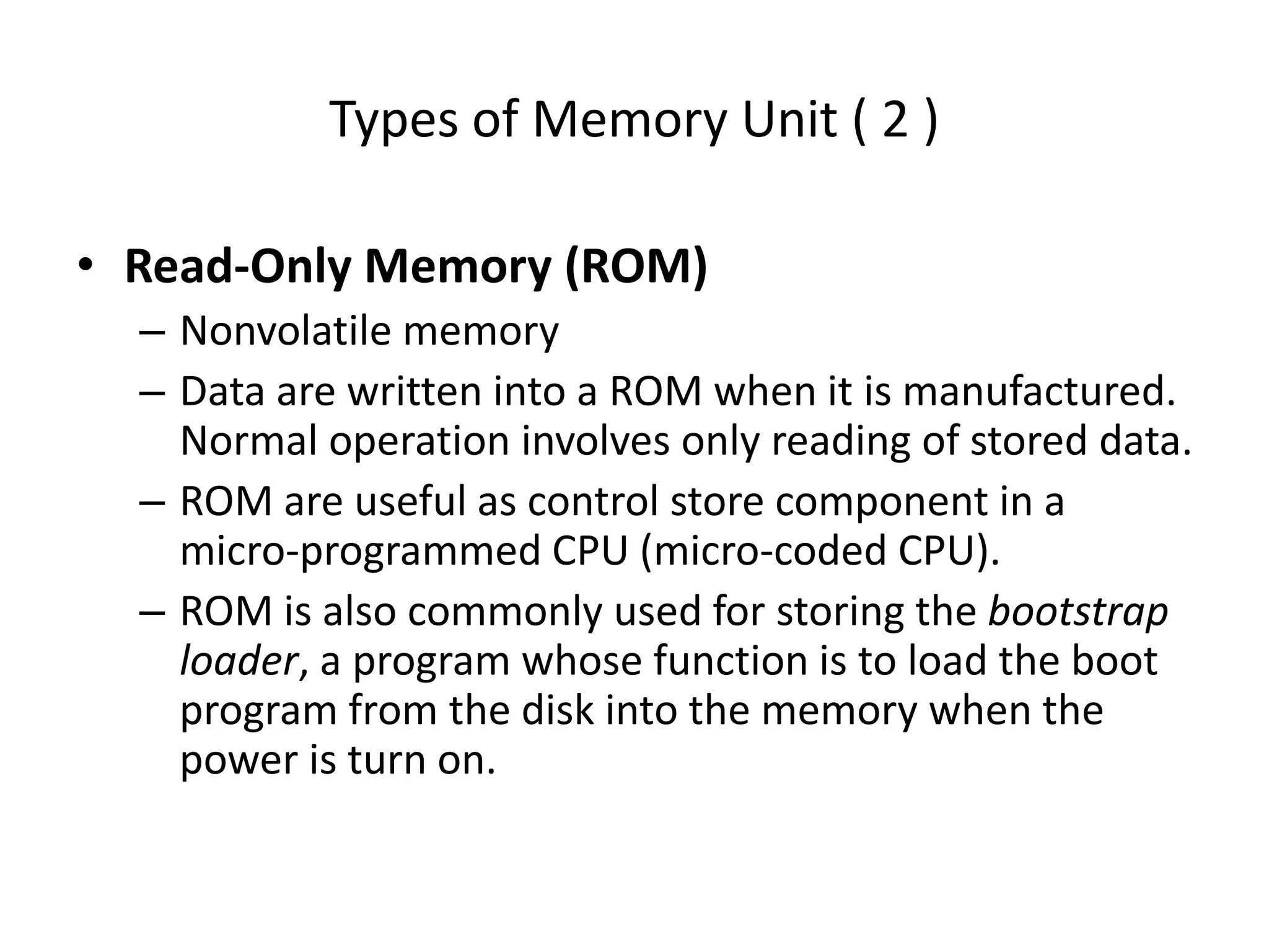 Memory (Computer Organization) | PDF
