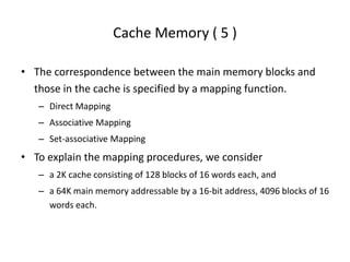 Memory (Computer Organization) | PDF