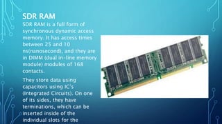 memory.pptx | Data Storage and Warehousing | Computing