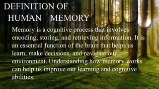 Human Memory processes.pptx slidesshares | PPTX