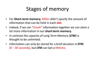 MEMORY, PROCESS AND FOGETTING IN PSYCHOLOGY | PPTX