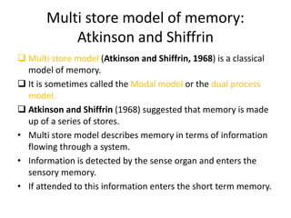 MEMORY, PROCESS AND FOGETTING IN PSYCHOLOGY | PPTX