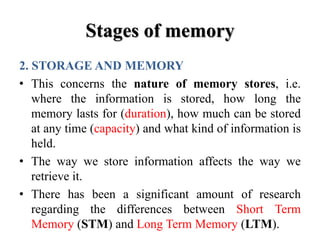 MEMORY, PROCESS AND FOGETTING IN PSYCHOLOGY | PPTX