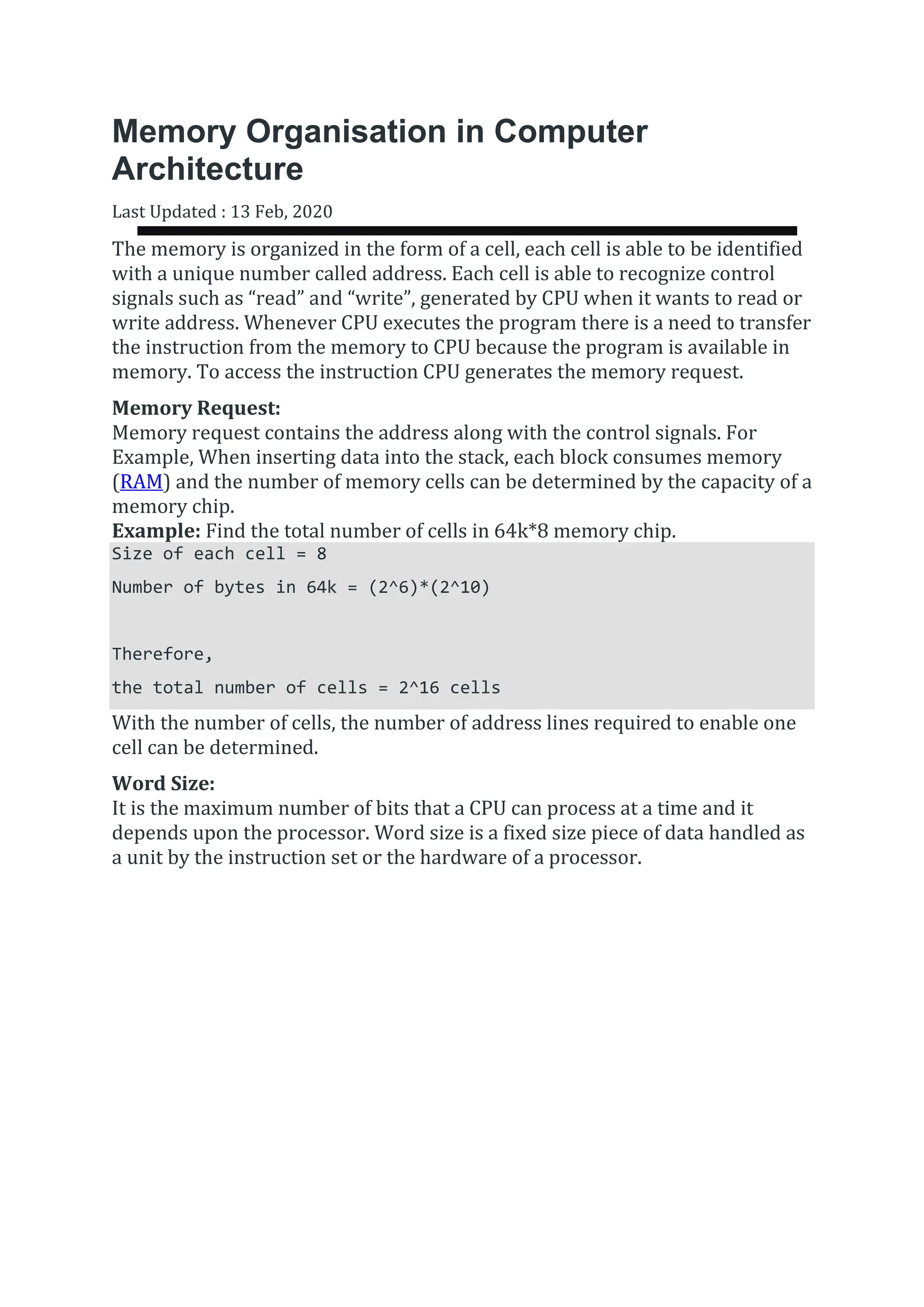 memory organization in computer architecture.pdf