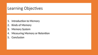 MEMORY-EDUCATIONAL PSYCHOLOGY-CHILDHOOD AND GROWING UP | PPT