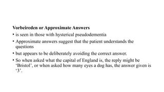 Sensory short and long term Memory and related disorders | PPT