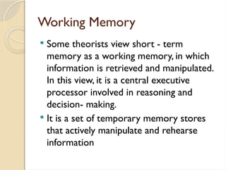 MEMORY.pptx for psychology students in deep learning | PPT
