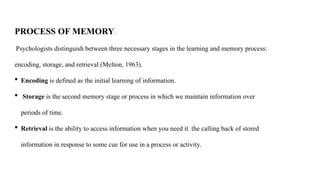 memory complete presentation complete ppt | PPT